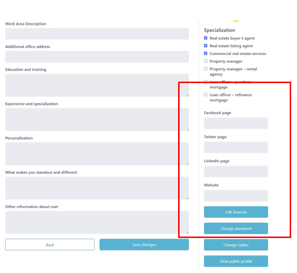 Professional profile setup » Rionta